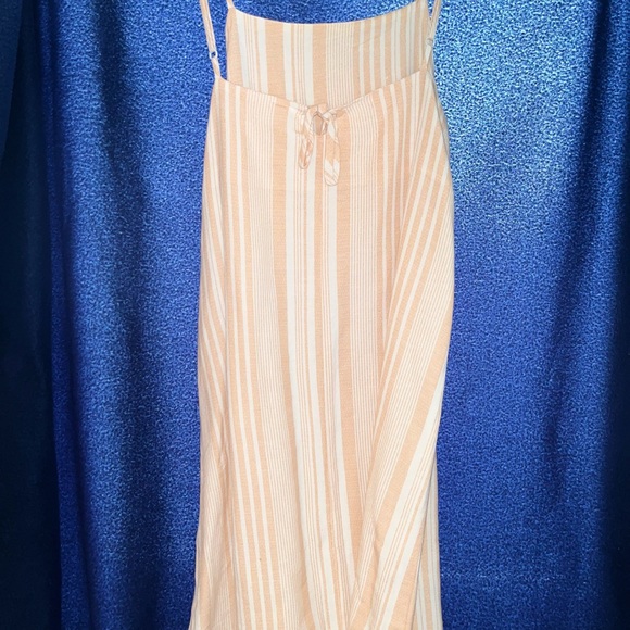 Refinery | Dresses | Refinery Pale Pink Peach White Striped Dress ...